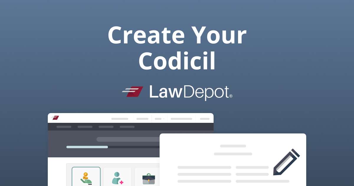 Customizable Codicil Template | Codicil to a Will