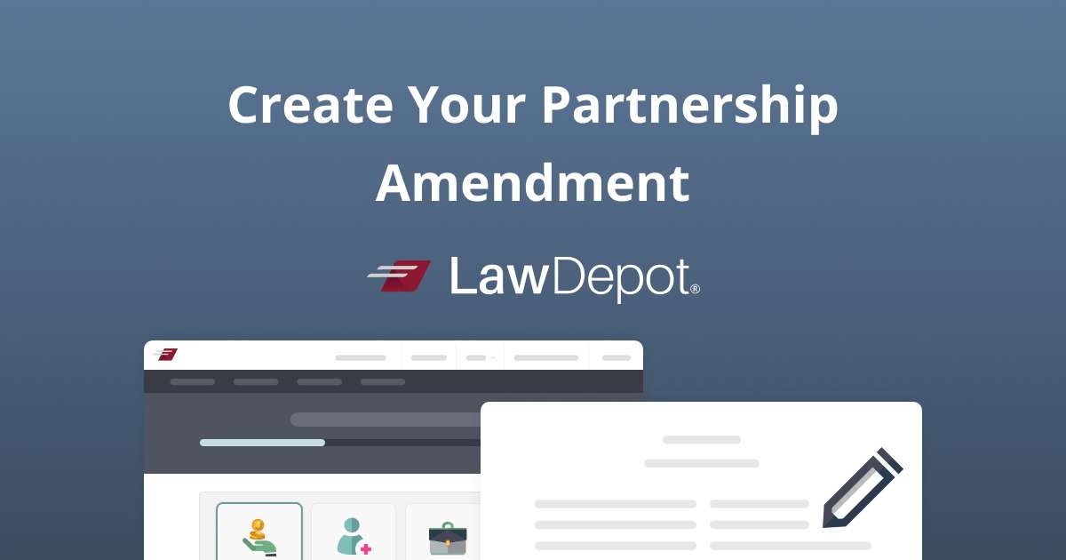 Partnership Amendment | Free Trial Subscription | LawDepot